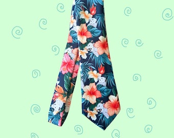 polynesian print ties