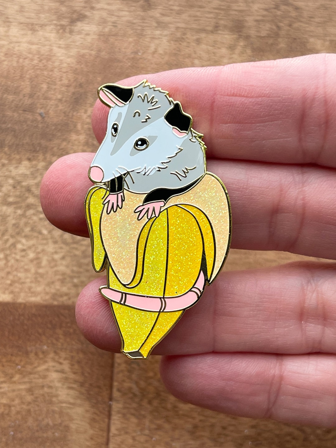 Pin : GLITTER Banana Pocket Opossum Possum Hard Enamel Pin Wildlife ...