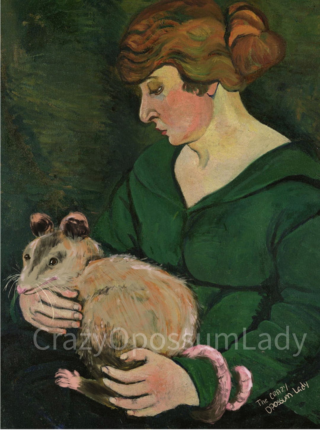 Print : Woman in Green Louison Raminou Louison Et Raminou 1920 Valadon ...