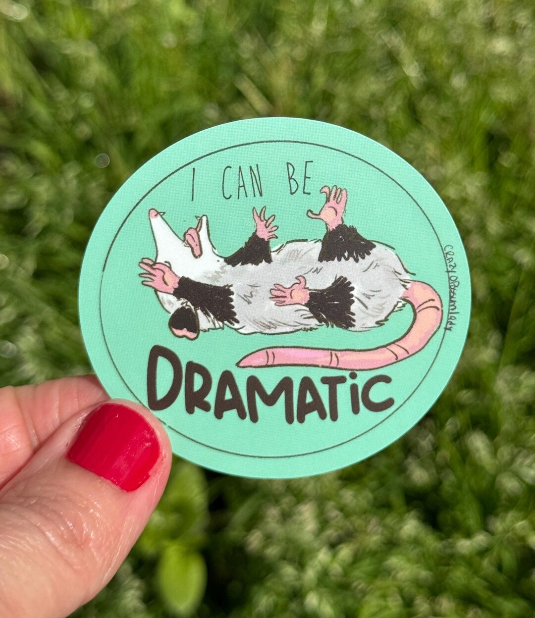 Sticker: I Can Be Dramatic Possum Opossum Planner, Craft, Vinyl Art ...