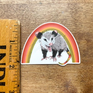 Sticker: Vintage Rainbow Possum Opossum Planner, Craft, Vinyl Art ...