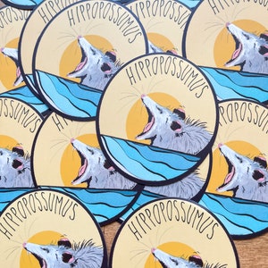 Sticker: Hippopossumus Possum Opossum Planner, Craft, Vinyl Art Sticker ...