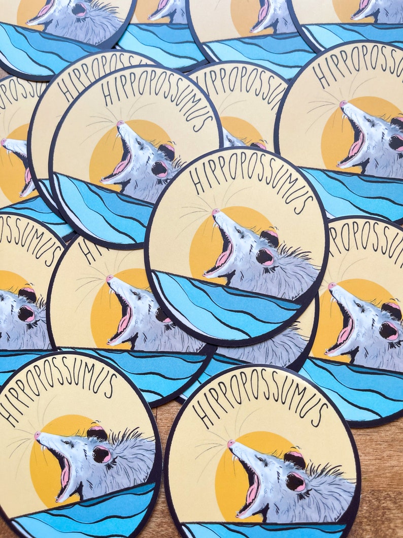 Sticker: Hippopossumus Possum Opossum Planner Craft Vinyl - Etsy