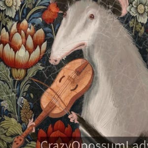 Print : Play a Little Fiddle Diddle Painting Possum Wildlife Art ...