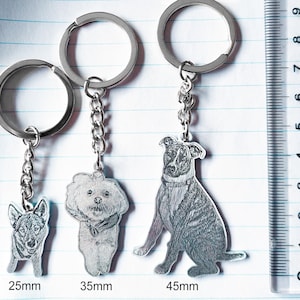 Custom Dog Photo Keychain, Cat Picture Keychains, Personalized Engraved ...
