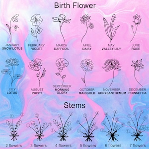 Multiple Birth Flower Ring, Bouquet Ring, Personalized Family Flowers ...