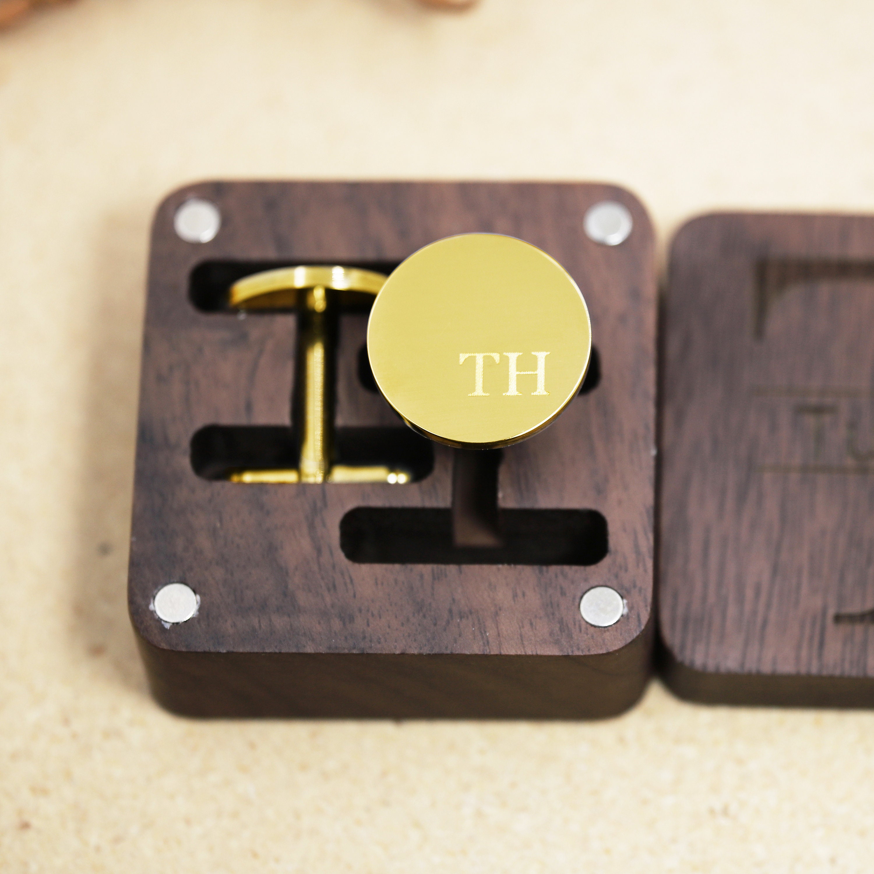 Custom Cufflinks, Personalized Engraved Cuff Links With Wooden Gift Box ...