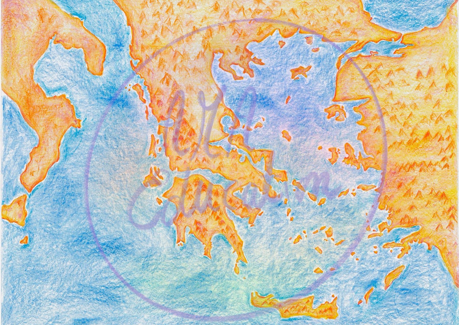 Giant Ancient Greece Map Printable English and TO FILL Version ...