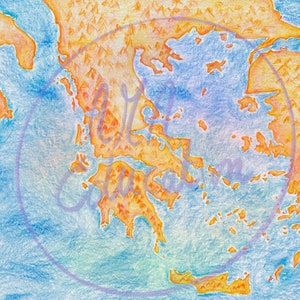 Giant Ancient Greece Map Printable English and TO FILL Version ...