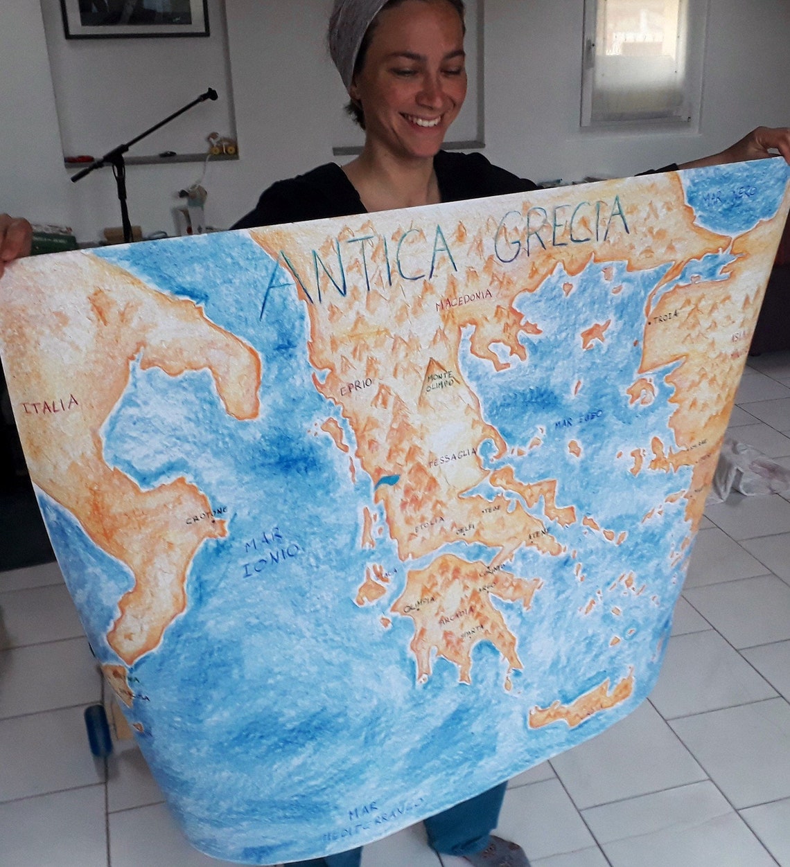 Giant Ancient Greece Map Printable English and TO FILL Version ...