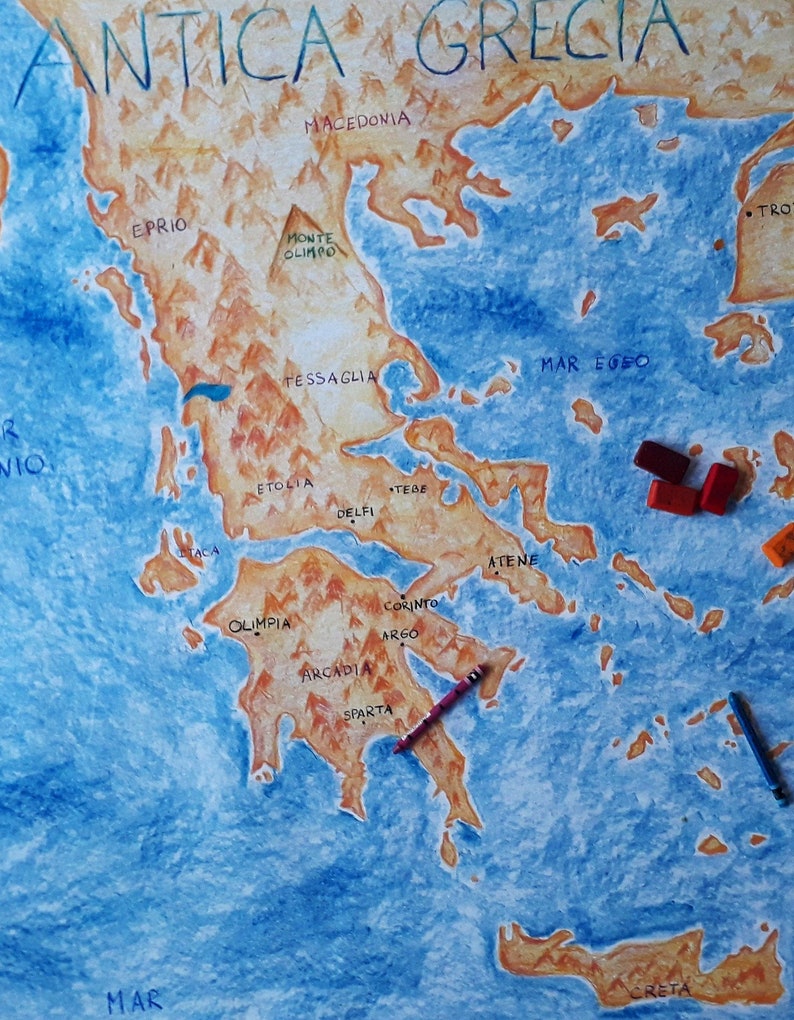 Giant Ancient Greece Map Printable English and TO FILL Version ...