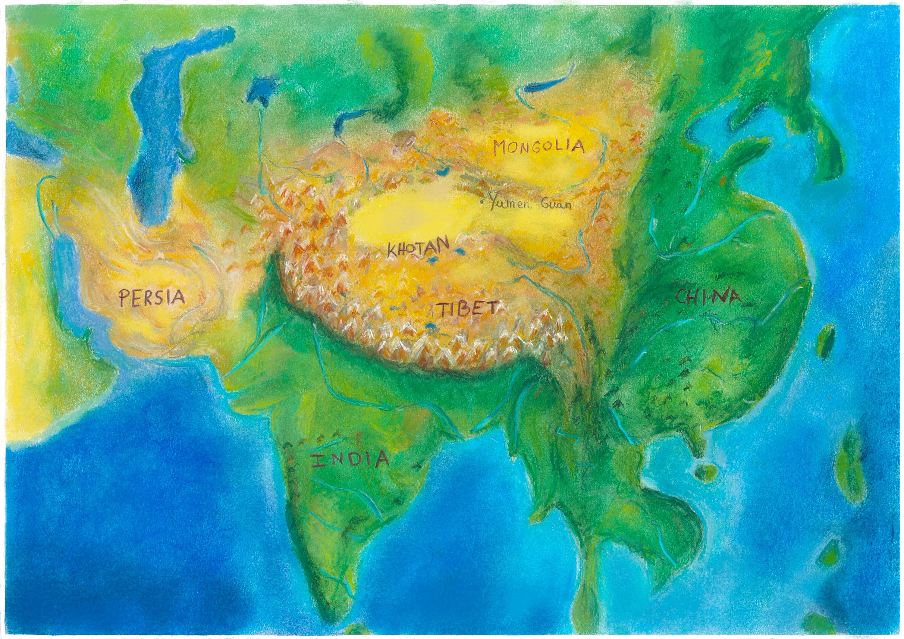 Ancient Asia Map Waldorf Style - Etsy