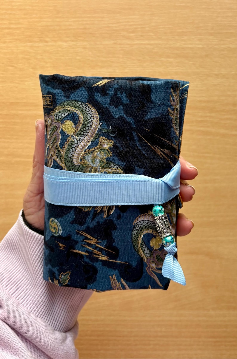 Chinese Dragon Blue and Gold Tarot Card Wrap/altar Cloth - Etsy UK