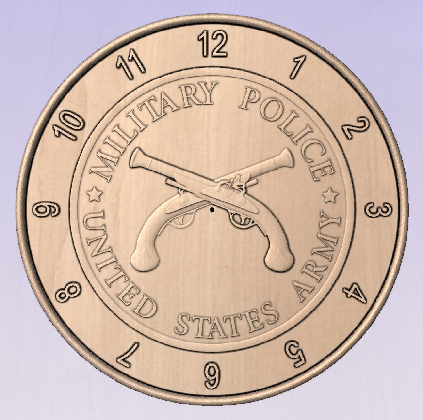 Military Police Clock 3D CNC File - Etsy