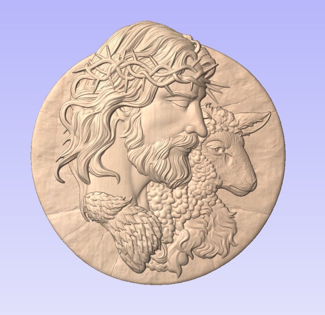 Jesus the Good Shepperd 3D CNC File - Etsy