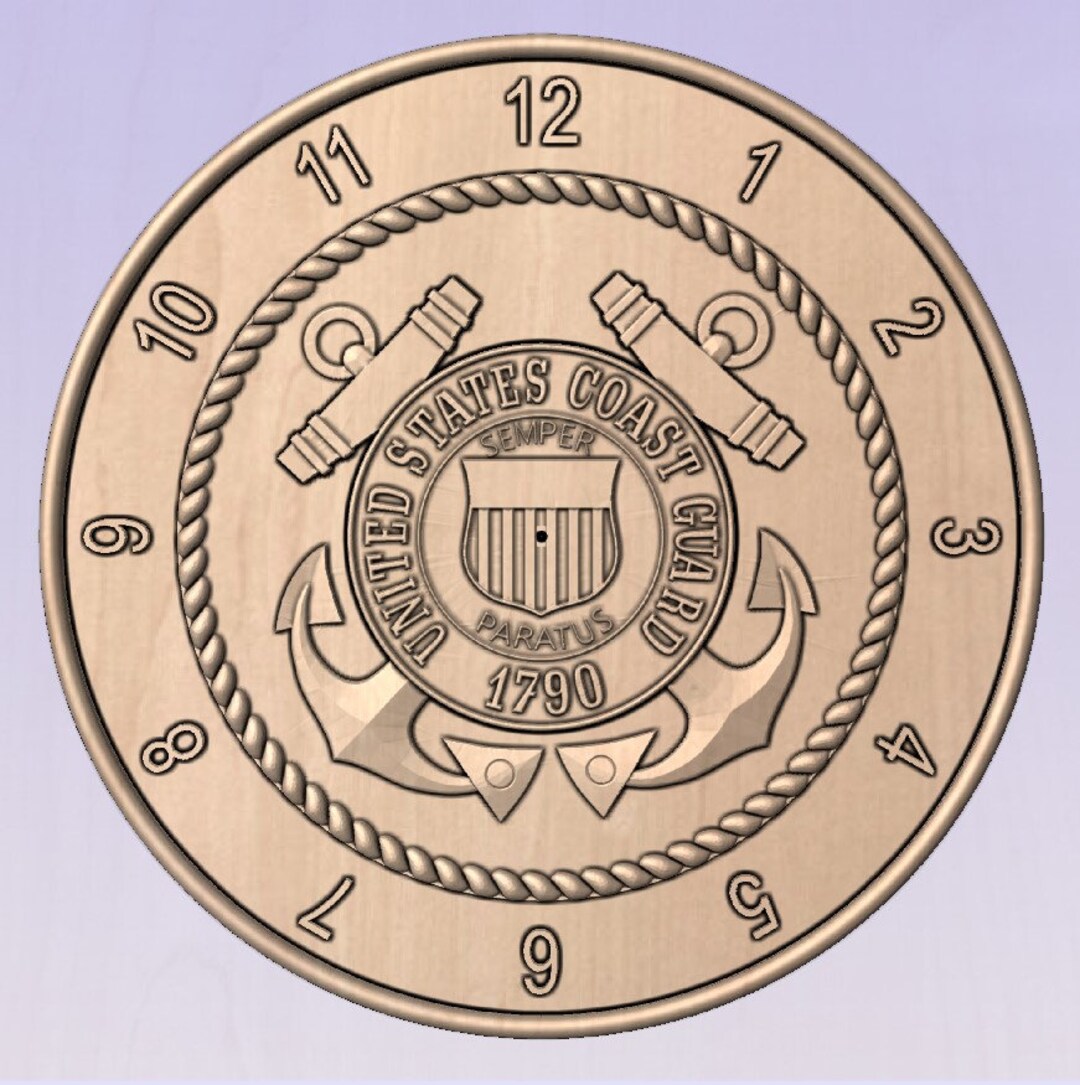 US Coast Guard Clock 3D CNC File - Etsy