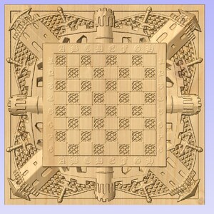 Castle Chess Board STL File - Etsy