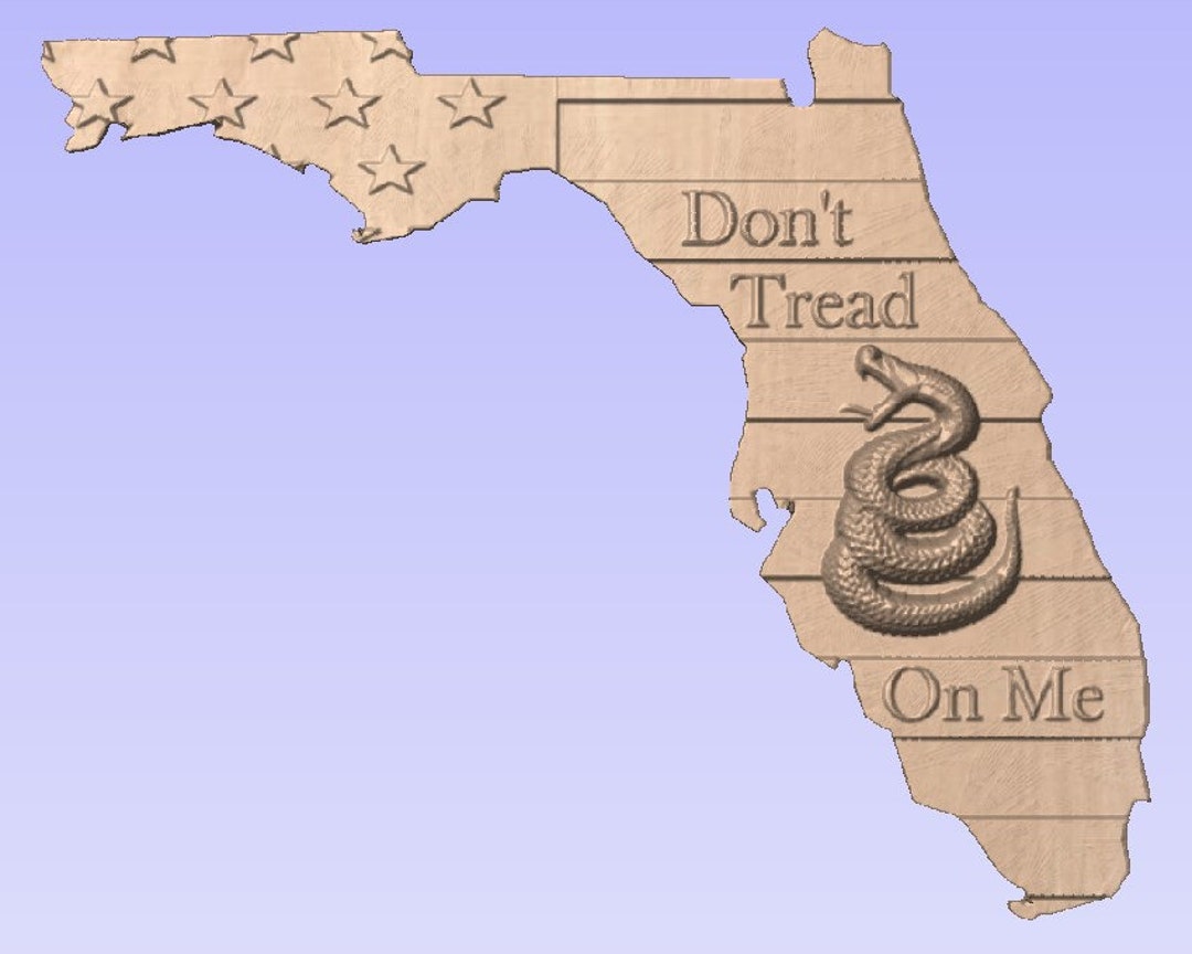 Don't Tread on Me Florida Set 3D CNC File - Etsy