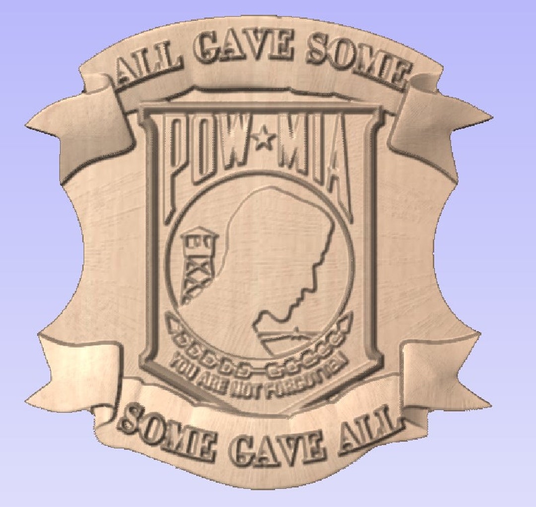 POW MIA 3D CNC File - Etsy