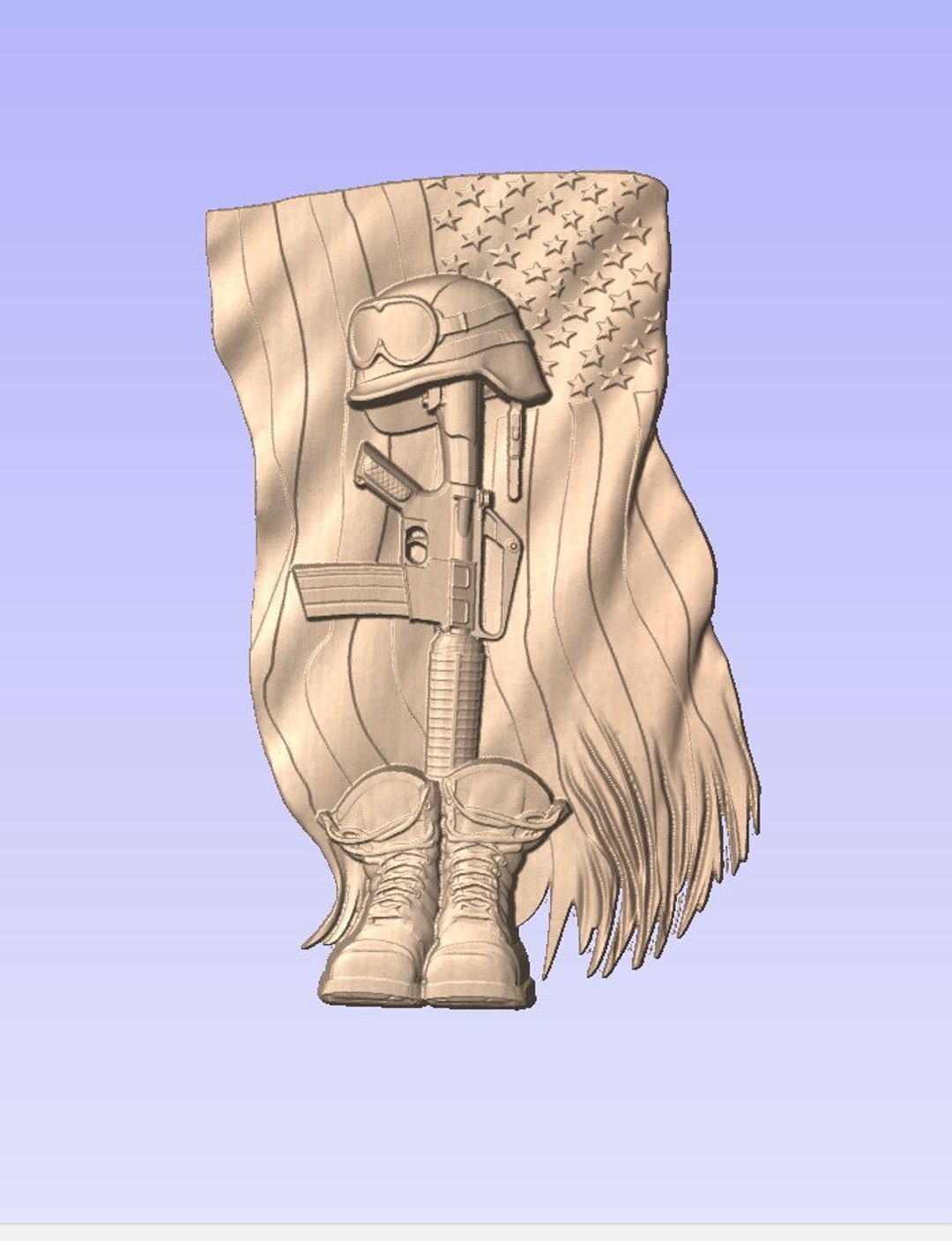 Fallen Soldier 3D CNC File - Etsy