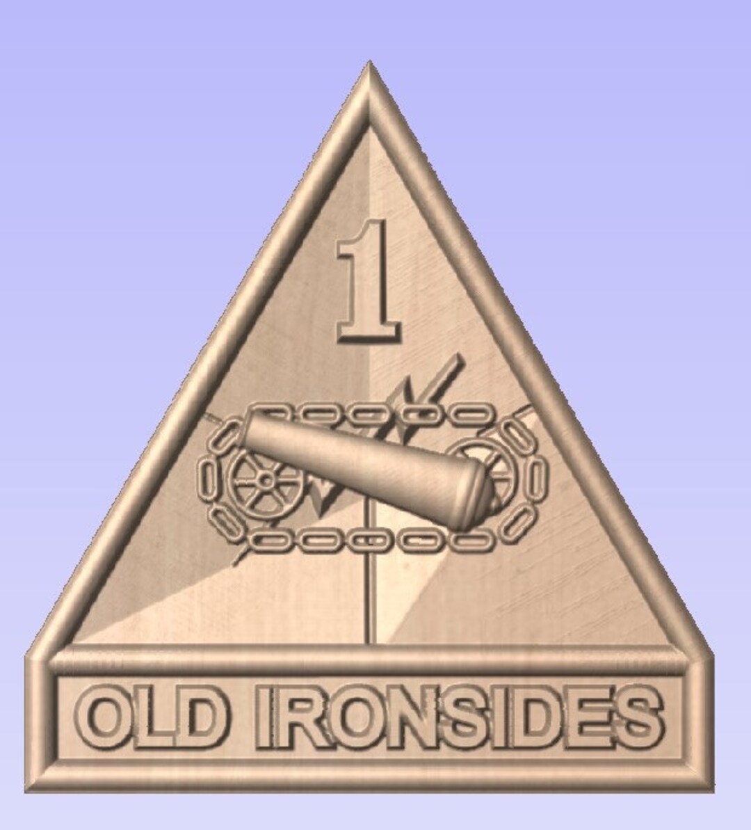 1st Armored Division Old Ironsides 3D CNC File - Etsy