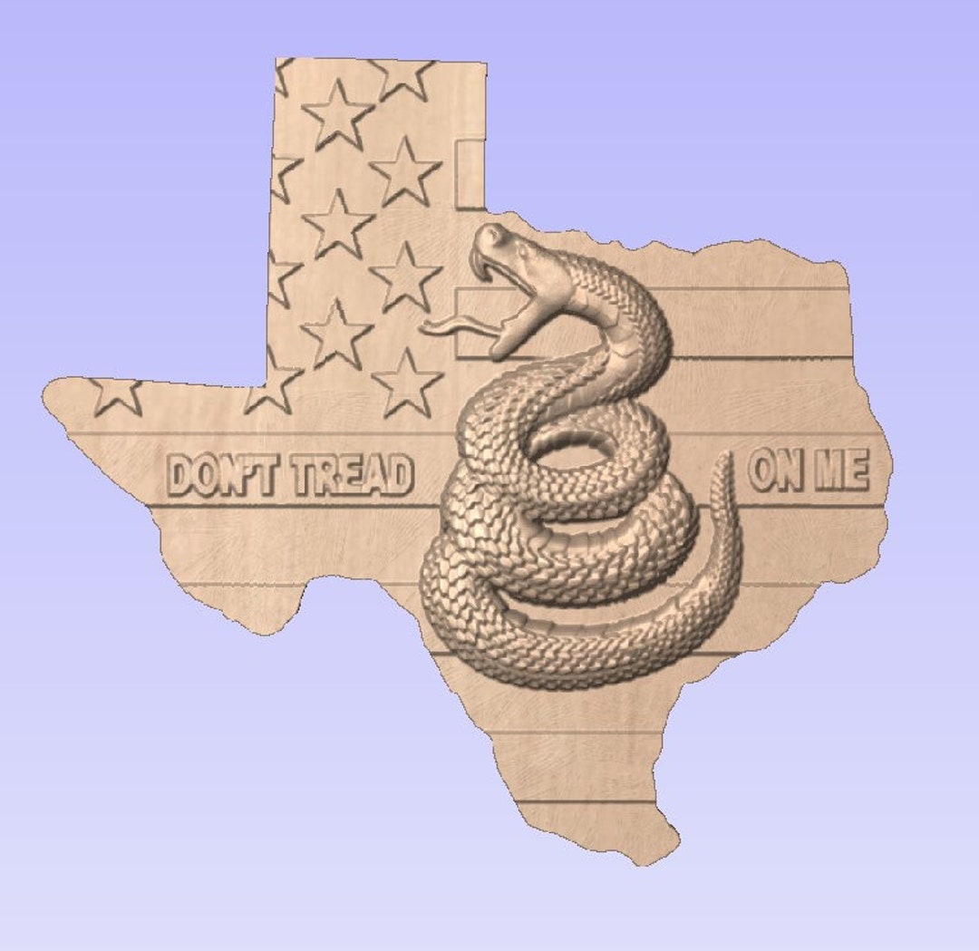 Don't Tread on Me Texas Set 3D CNC File - Etsy