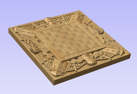 Castle Chess Board STL File - Etsy