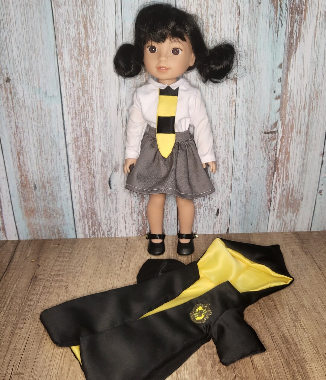 Harry Potter Inspired Doll Outfit Wellie Wishers Hufflepuff - Etsy