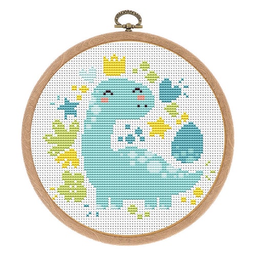 Cross Stitch Pattern Dinosaur Dino Spice Cute Animal - Etsy