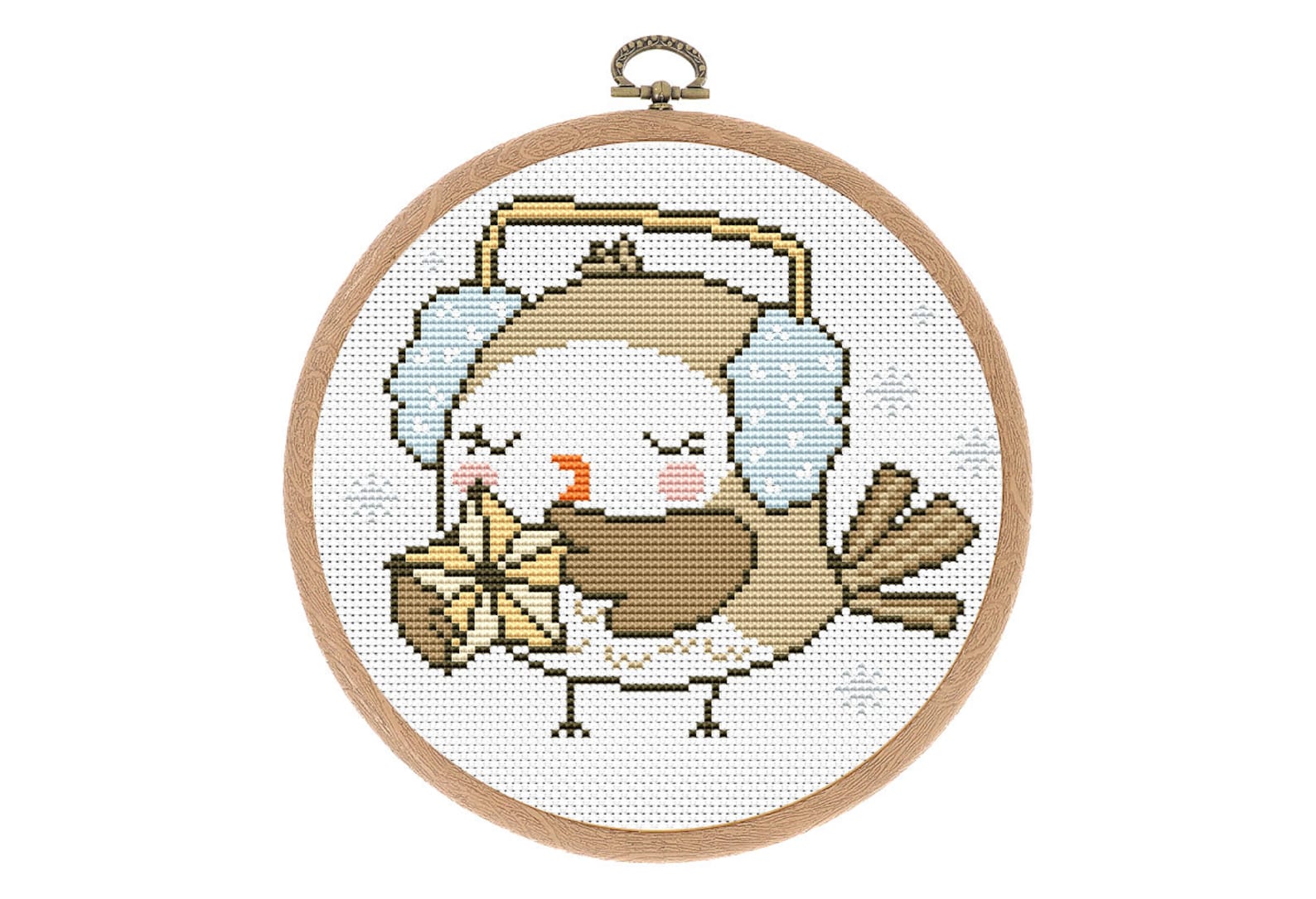 Cross Stitch Patterns Set of 5 Christmas Bird Merry - Etsy