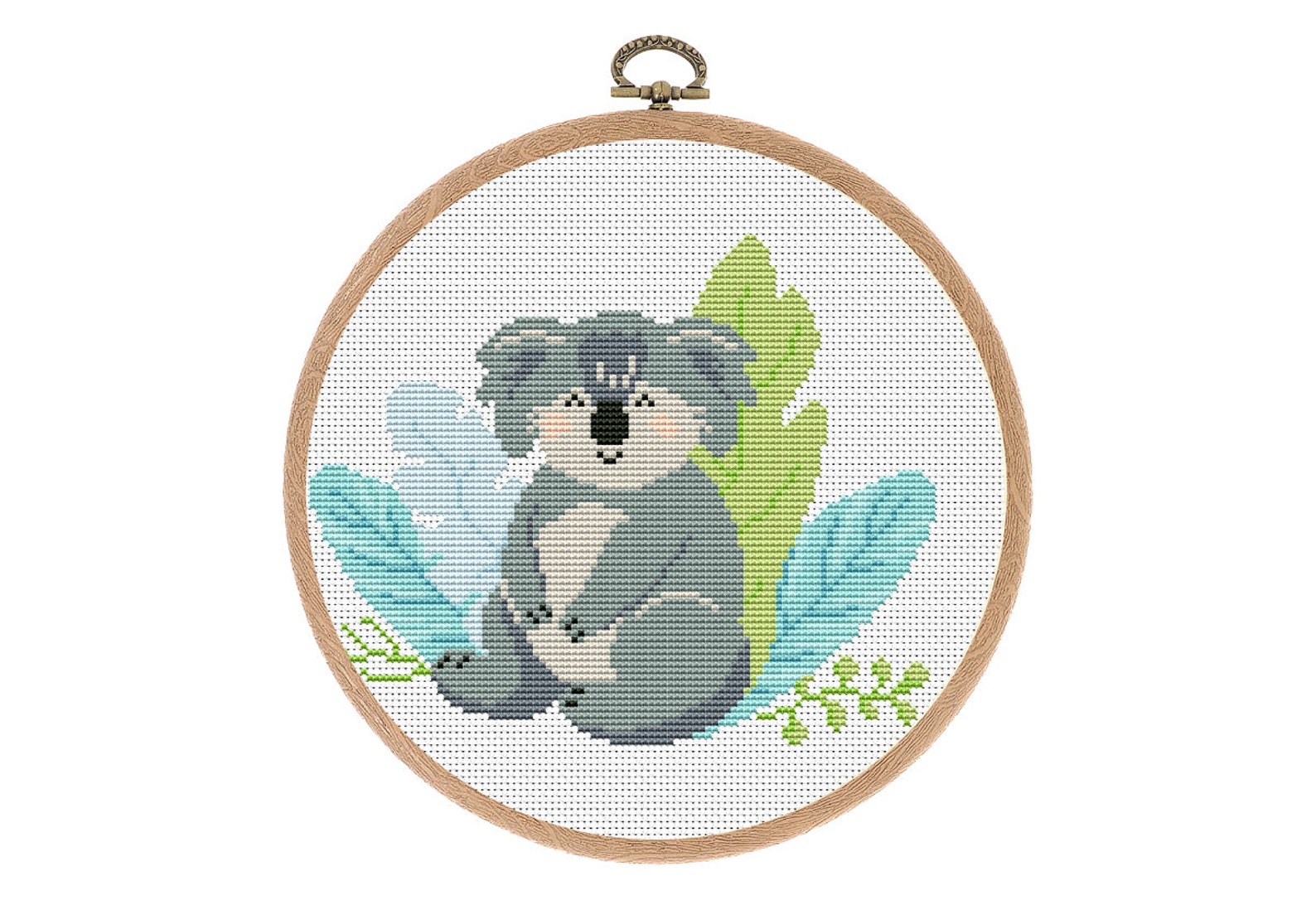 Cross Stitch Pattern, Modern, Cute Koala, Easy Counted Cross Stitch ...