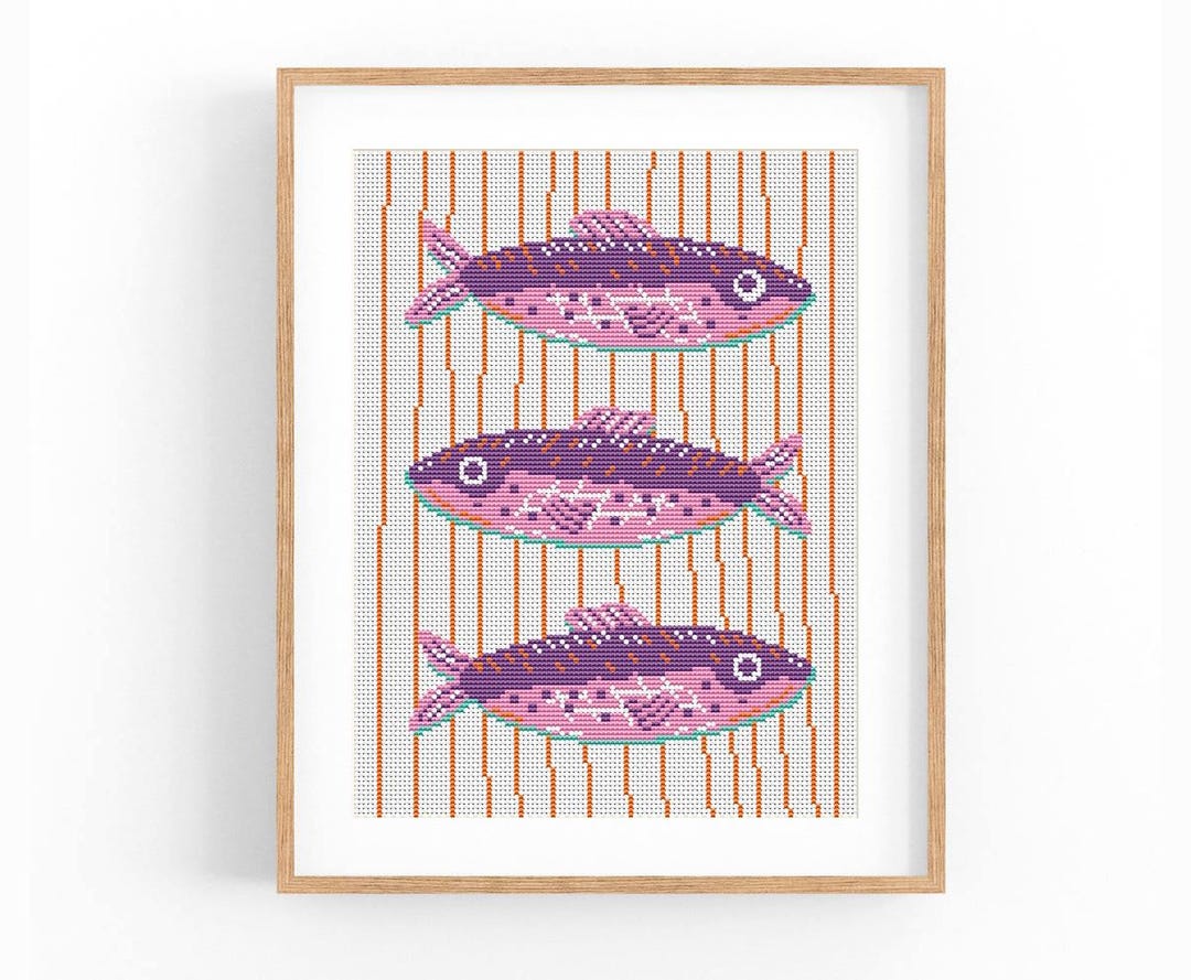 Fish Modern Cross Stitch Pattern, Fish, Sea, Osean, Art Fish, Counted ...