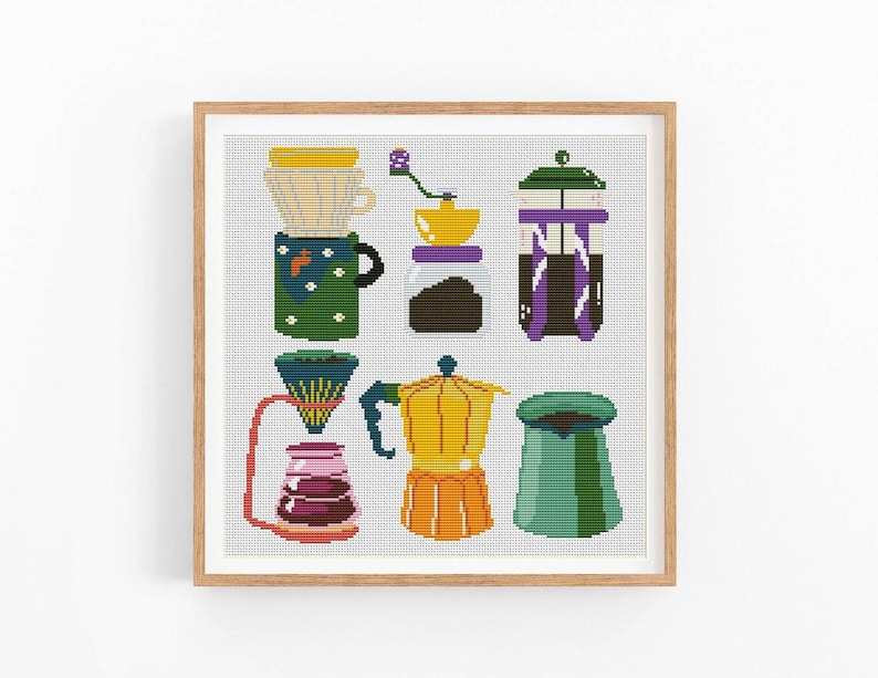 Coffee Cross Stitch Pattern, Drink Art, Coffee Time, Coffee Lovers Home ...