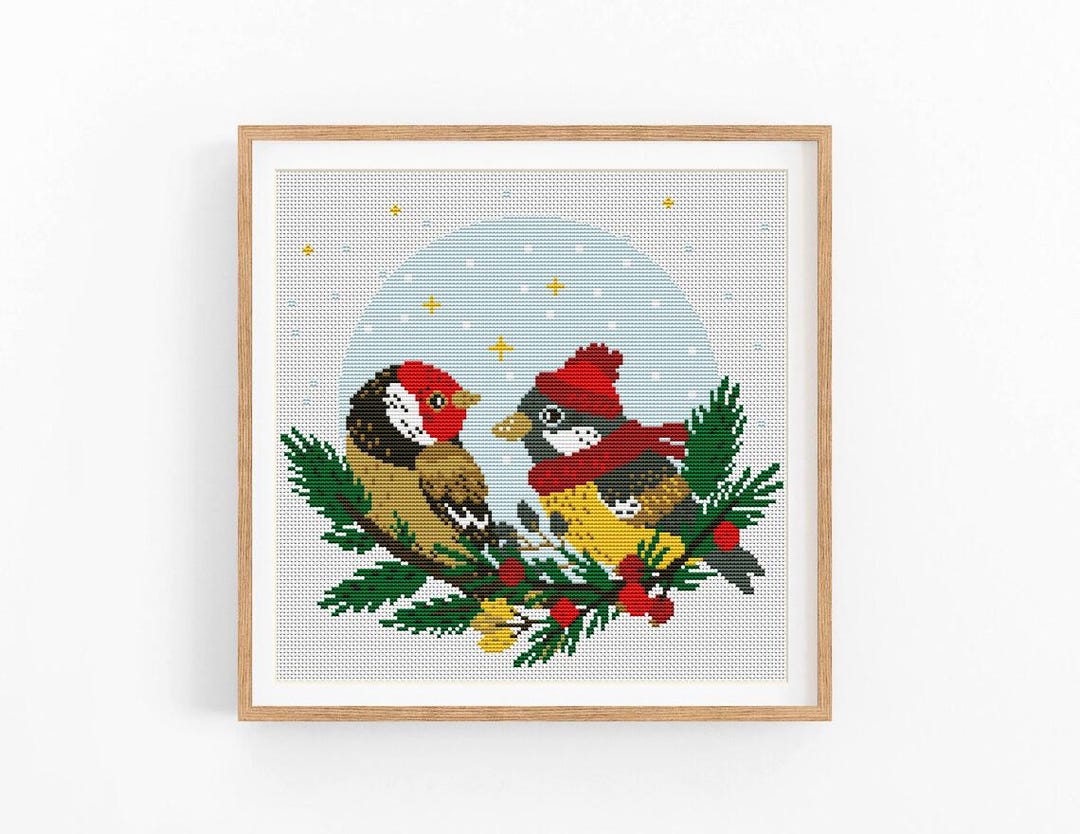 Merry Christmas Cross Stitch Pattern, Modern X-stitch Pattern ...