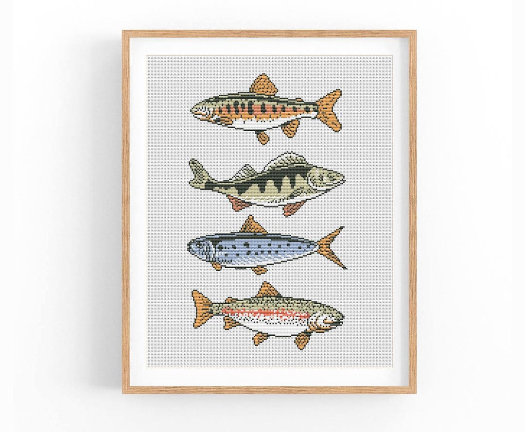 Fish Modern Cross Stitch Pattern, Fish, Sea, Osean, Art Fish, Counted ...