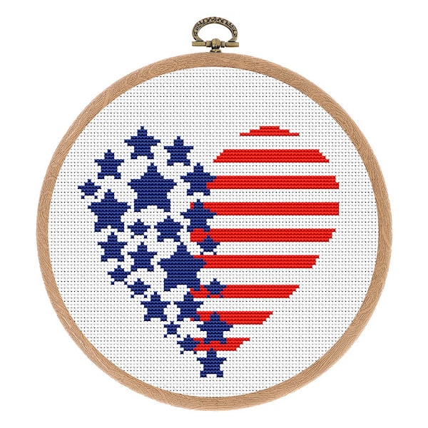 Patriotic Cross Stitch - Etsy