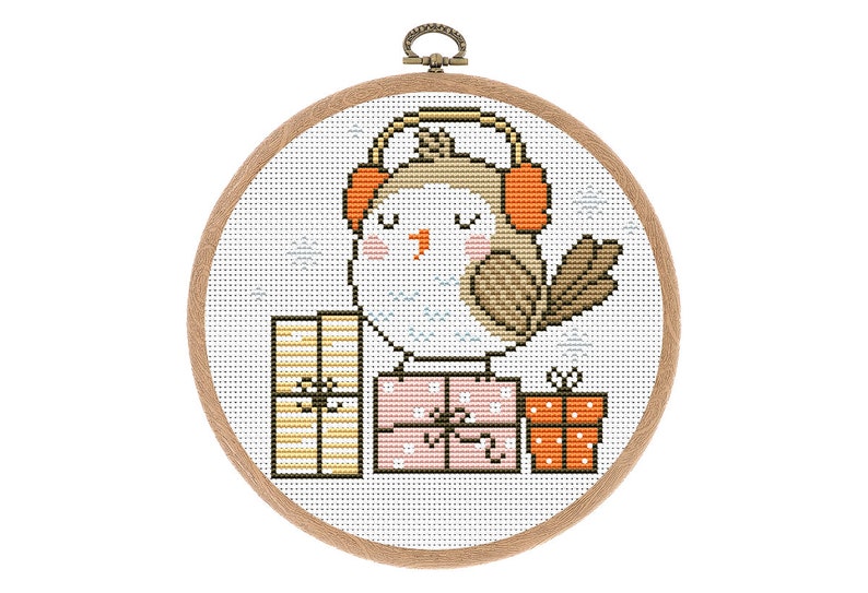 Cross Stitch Patterns Set of 5 Christmas Bird Merry - Etsy