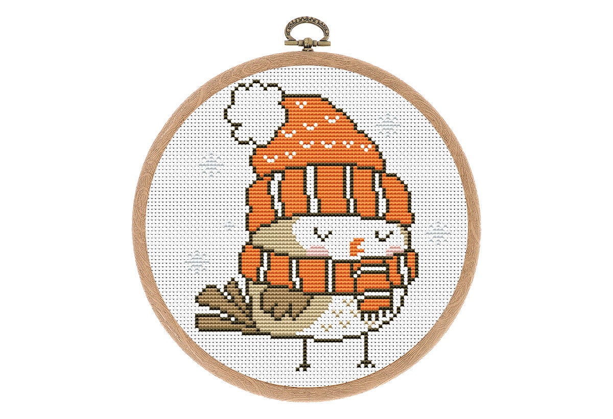 Cross Stitch Patterns Set of 5 Christmas Bird Merry - Etsy