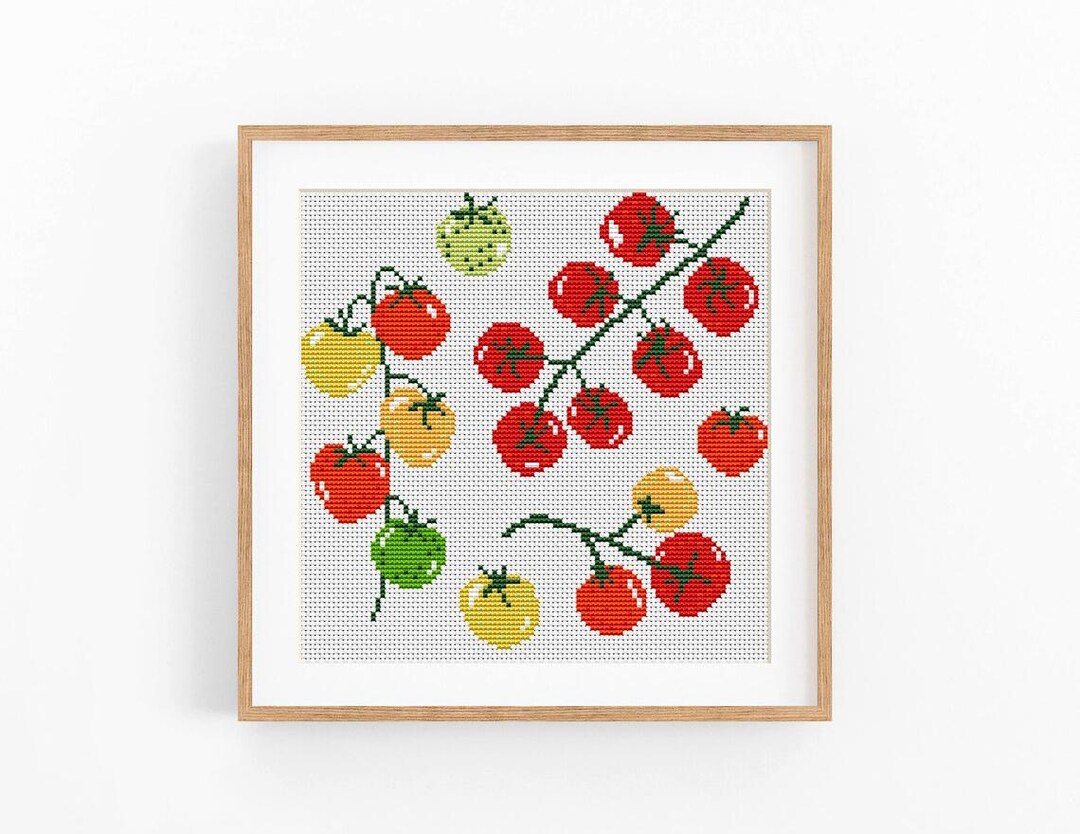 Tomatoes Cross Stitch Pattern, Food Art Xstitch (PDF) - Etsy