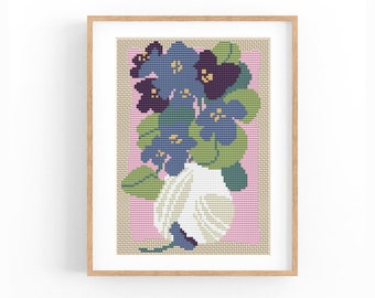 Violets. Cross Stitch Pattern. Instant Download. Beginner - Etsy