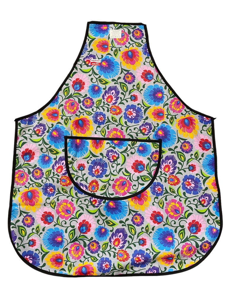 Polish Folk Art Apron, Kitchen Apron - Etsy