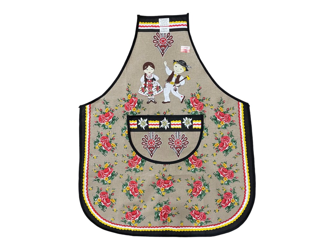 Polish Folk Art Highlander Apron, Kitchen Apron - Etsy