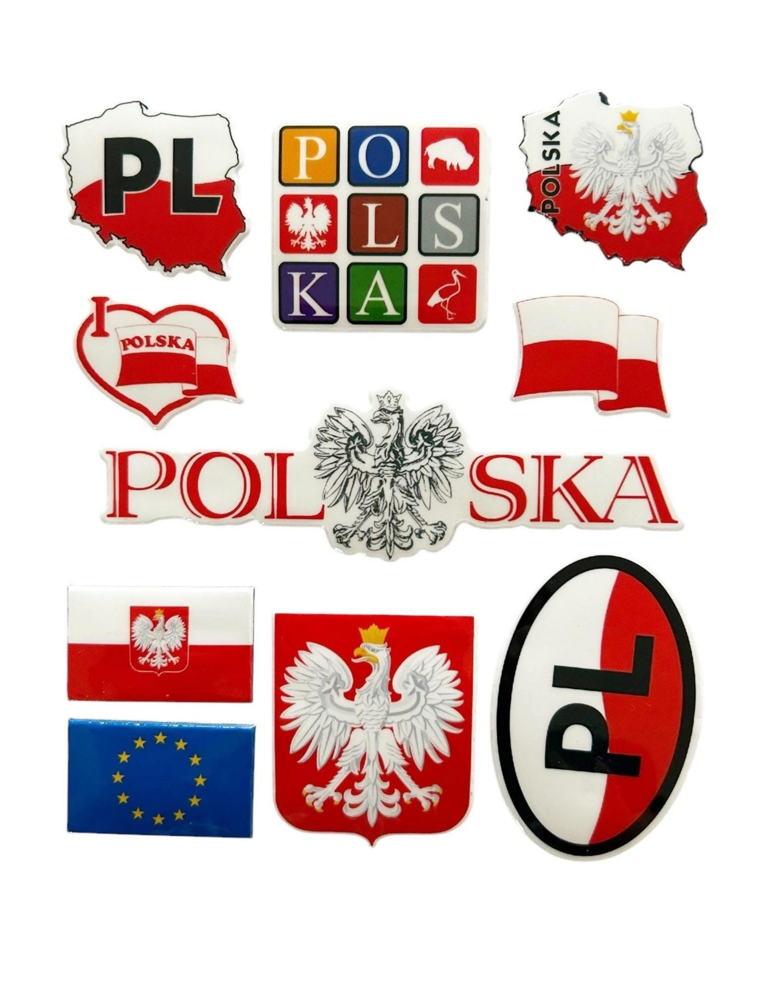 Poland Flag Stickers: Polish Pride Decals - 10 Piece Set - Etsy