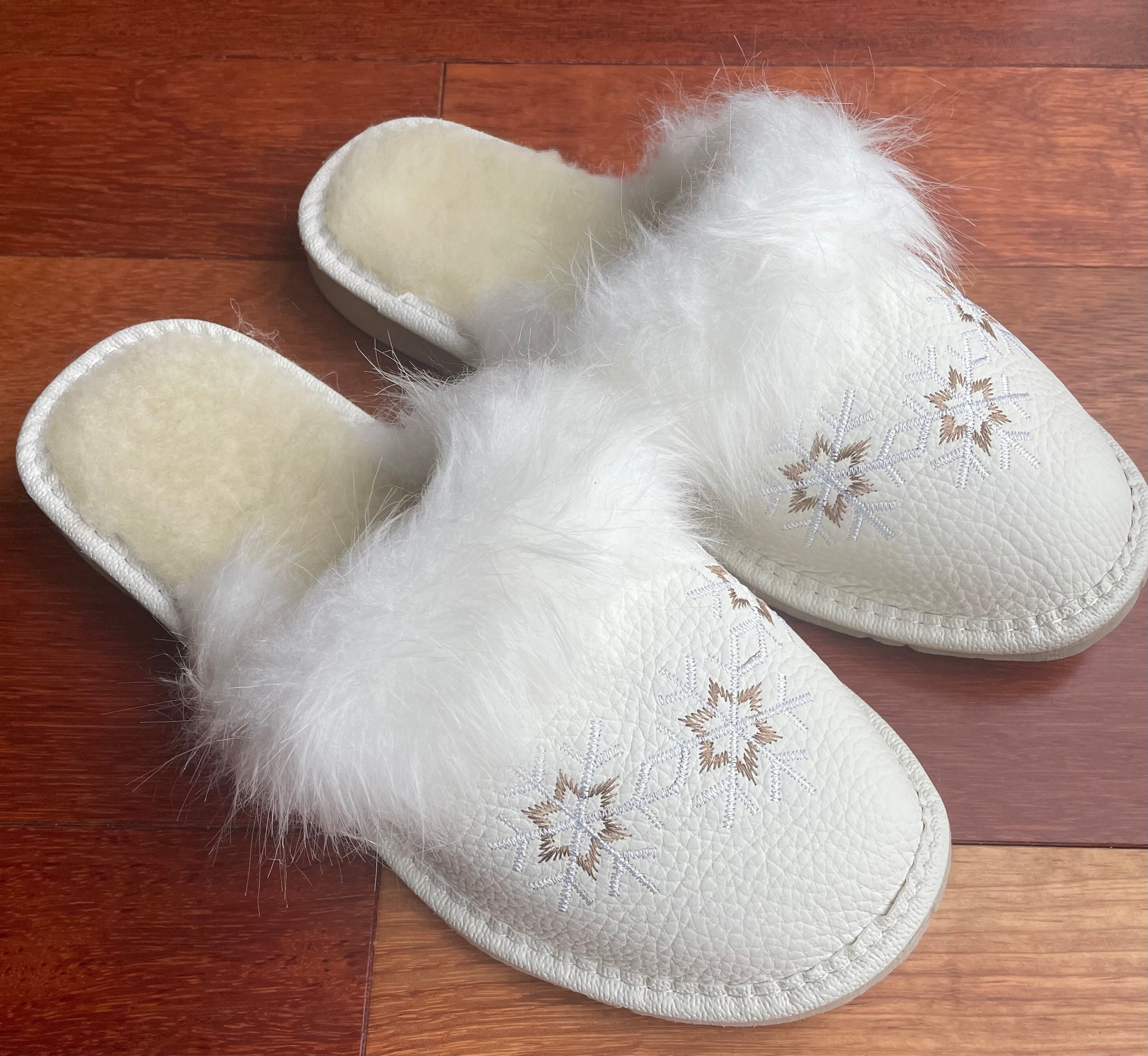 Women's Handmade Leather Slippers, Polish Traditional Leather Slippers ...