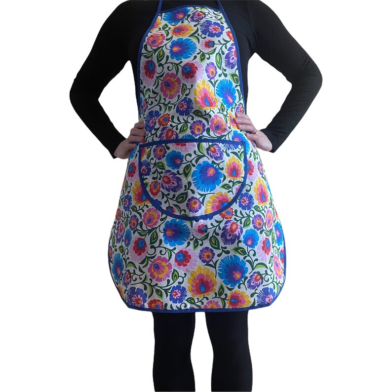 Polish Folk Art Apron, Kitchen Apron - Etsy