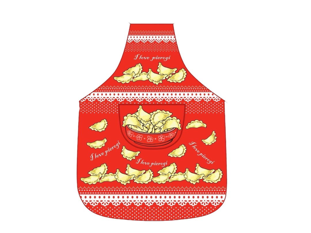 I Love Pierogi Apron: 100% Cotton Kitchen Apron - Etsy