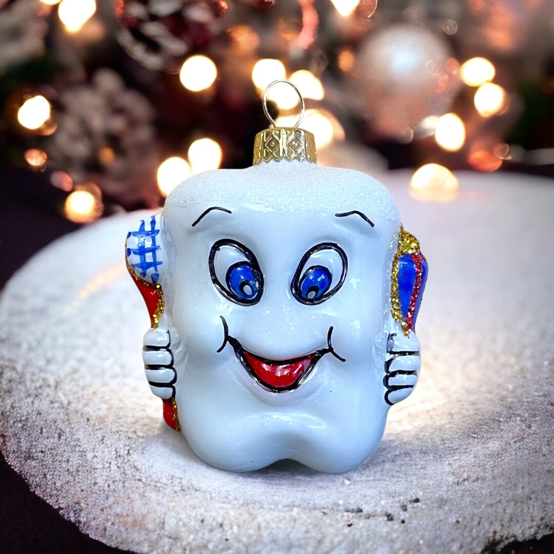 Tooth Glass Ornament, Christmas Glass Ornament, Made in Poland - Etsy