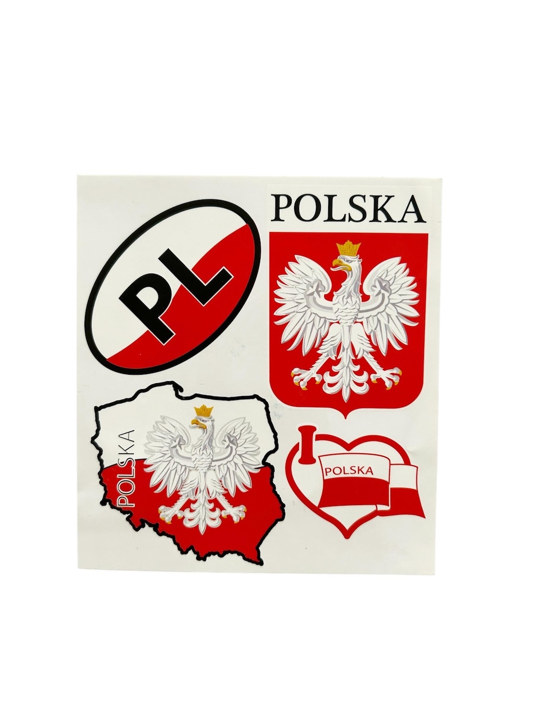 Poland Flag Stickers: Polish Pride Decals, Car, Laptop, Bike - Set of 4 ...