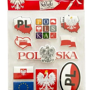 Poland Flag Stickers: Polish Pride Decals - 10 Piece Set - Etsy
