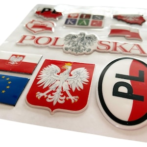 Poland Flag Stickers: Polish Pride Decals - 10 Piece Set - Etsy